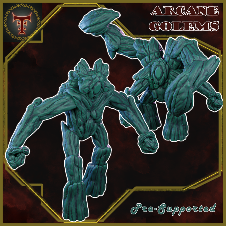3D Printable Arcane Golems by Tarius Trinkets
